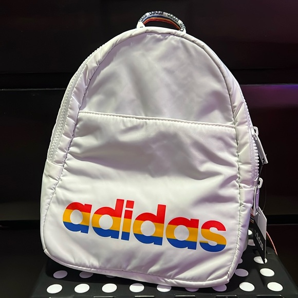 adidas | Bags | New White Mini Adidas Backpack | Poshmark